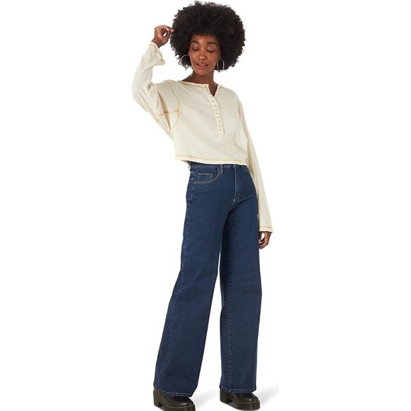 Lee | Jeans | Lee Wide Leg Aline High Rise Inquiring Minds Blue Jeans ...